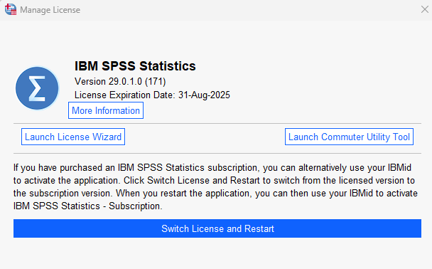 SPSS and Amos download, installation and licence renewal guide | Karolinska Institutet ...